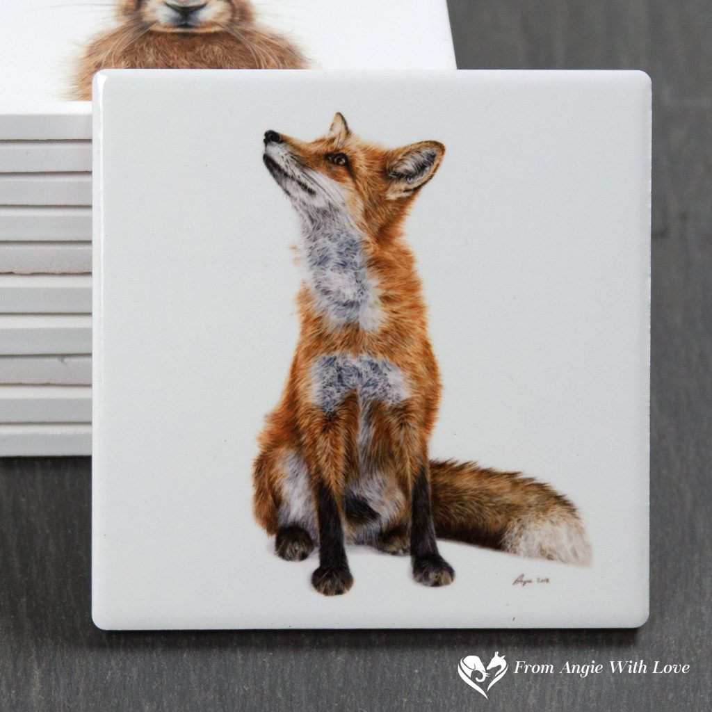 'Fluttering Heights' Fox Coaster by Wildlife Artist Angie